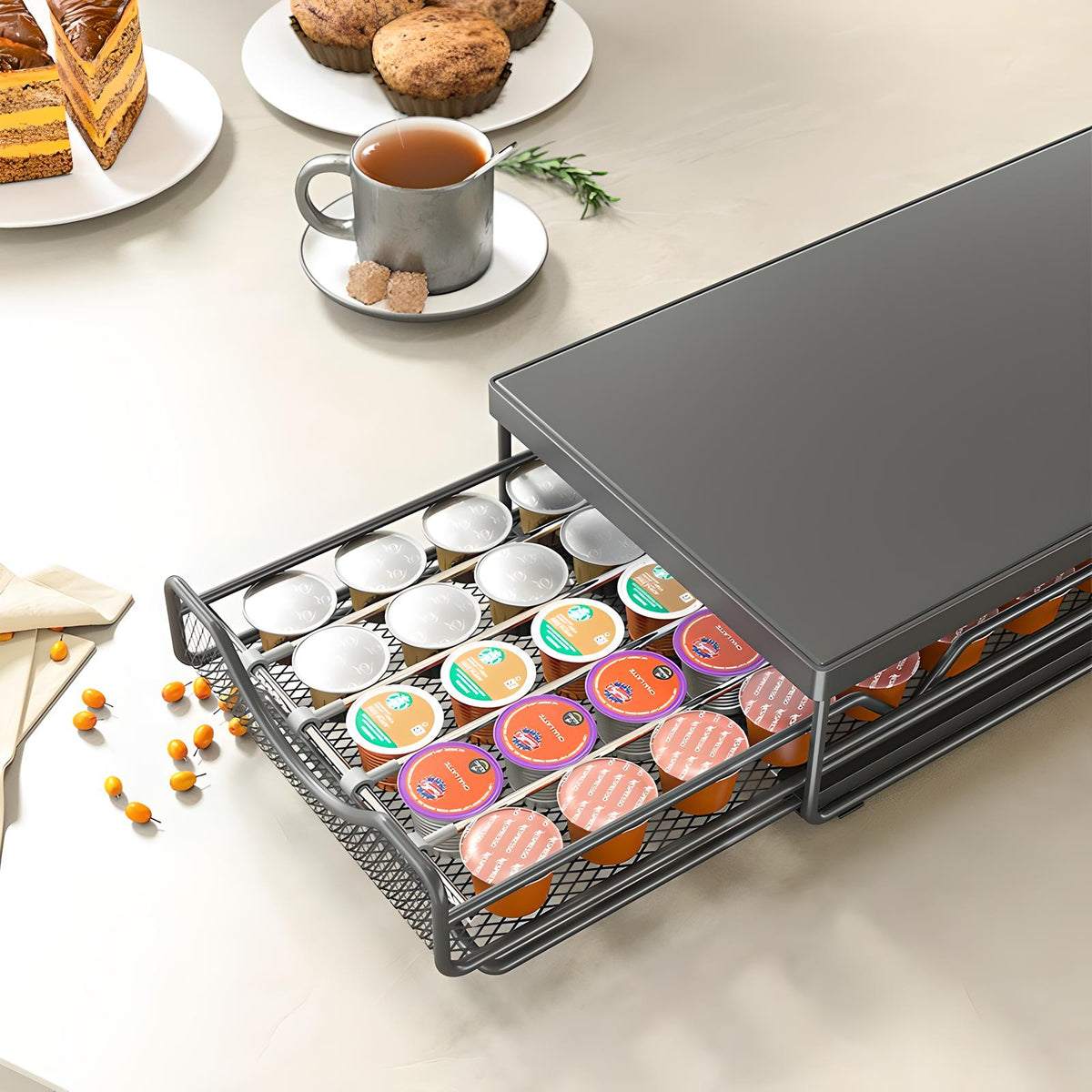 Multi-Functional Coffee Pod Storage Drawer - Organize Coffee Capsules ...