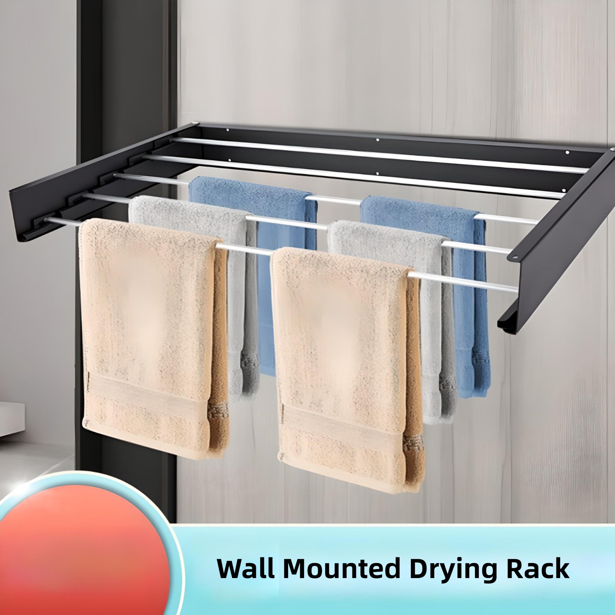 100cm Foldable Wall-Mounted Drying Rack – J&J Home