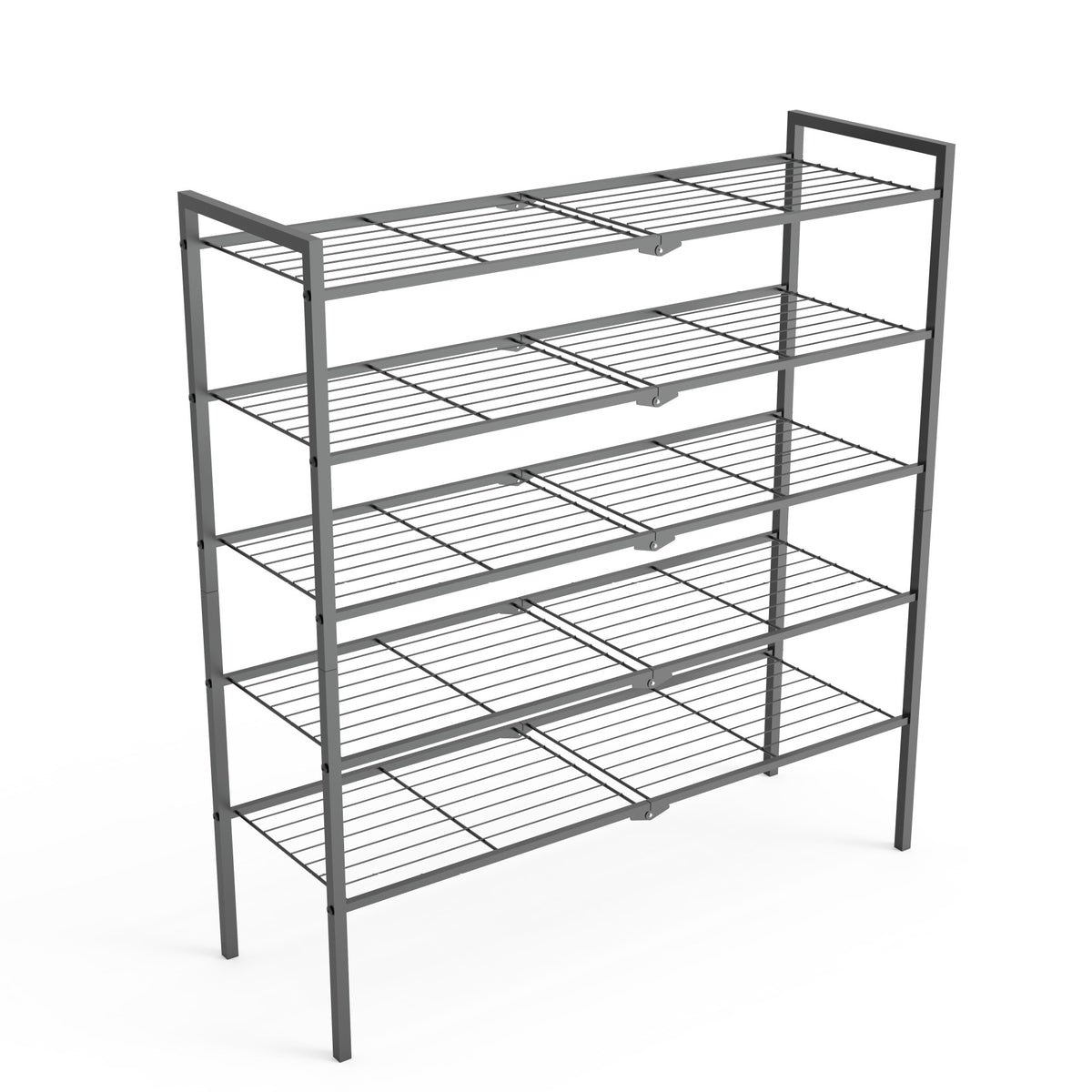Stackable Metal Shoe Rack – 3/5 Tiers, Slim & Space-Saving – J&J Home