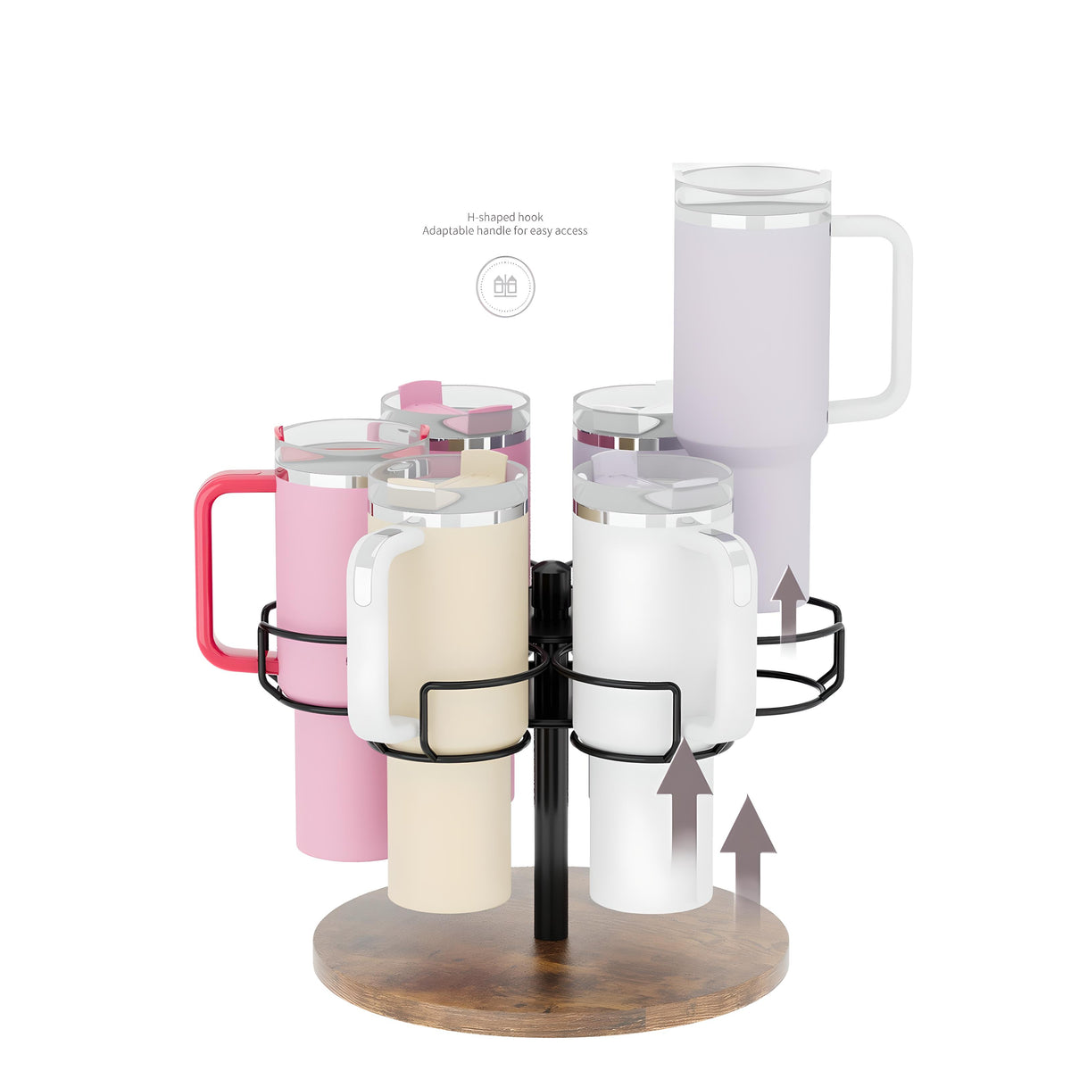 Rotating Tumbler Cup Holder - 360° Space-Saving Cup Organizer – J&J Home