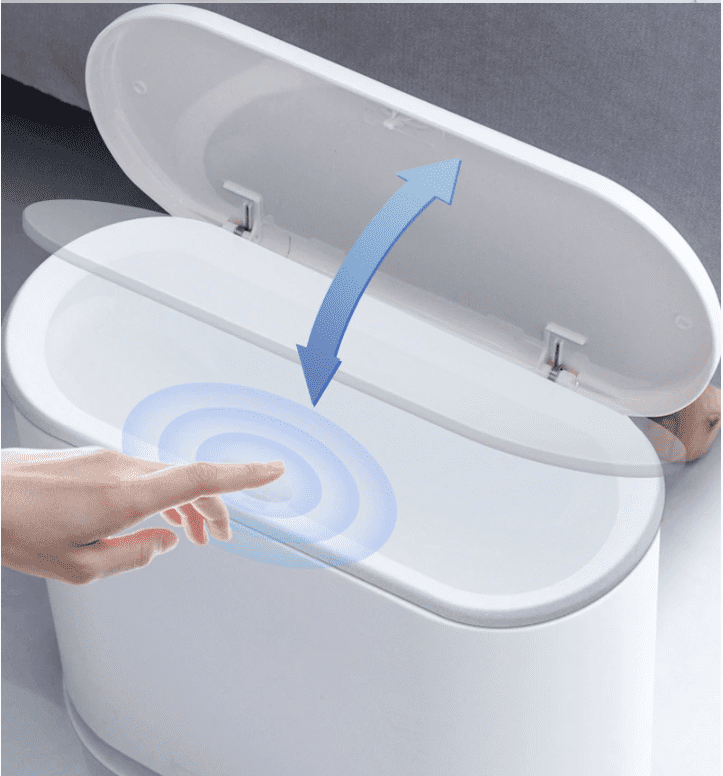 Plastic Narrow Rubbish Bin for Small Spaces | Bathroom | J&J Home