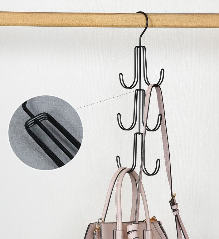 Black Metal Wardrobe Accessory Hanger | Tie, Belt Storage - J&J Home