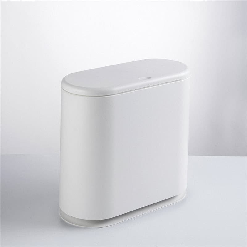 Plastic Narrow Rubbish Bin for Small Spaces | Bathroom | J&J Home